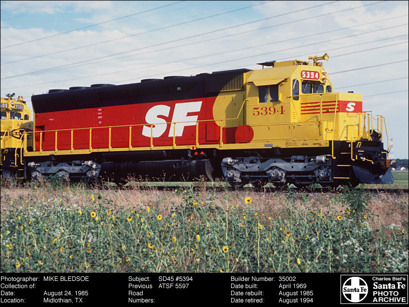 The ATSF Photo Archive - SD45 #5394