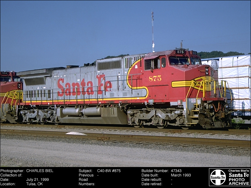 The SANTA FE Photo Archive - C40-8W No.875
