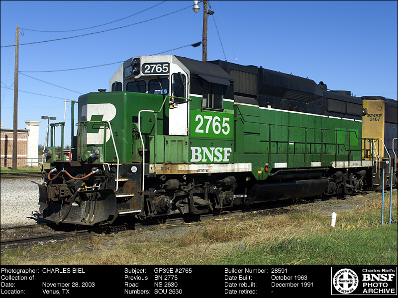 The BNSF Photo Archive - GP39E #2765
