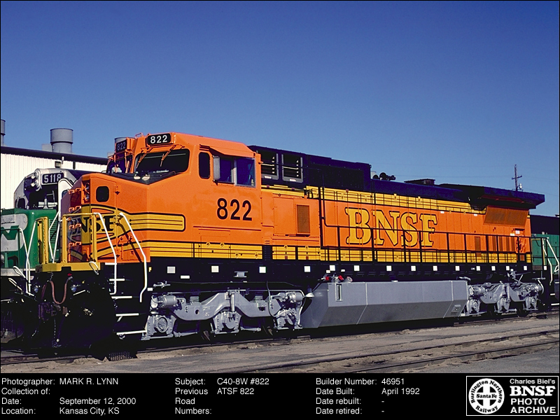 The BNSF Photo Archive - C40-8W #822